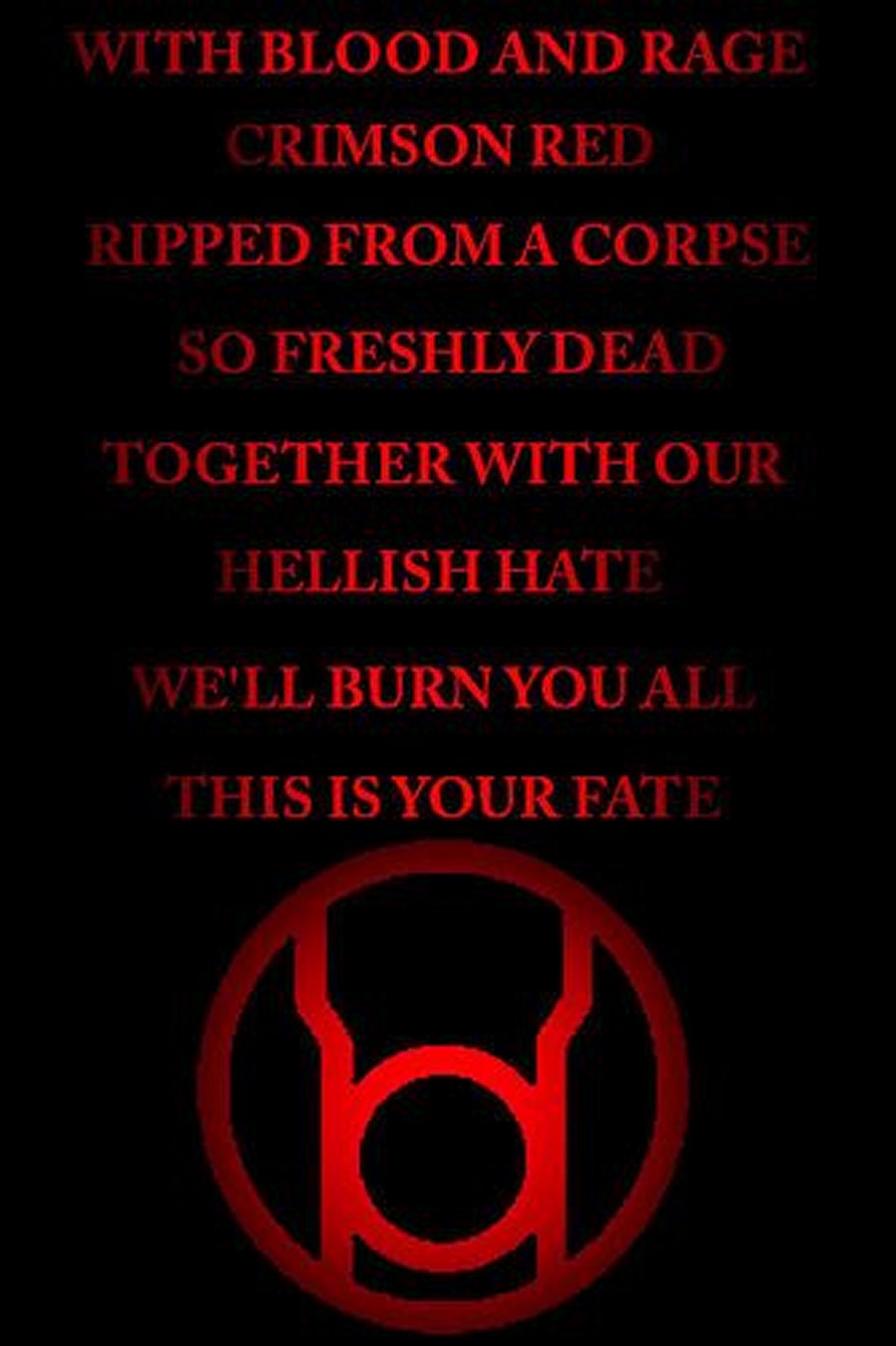 Black Lantern Ring Oath