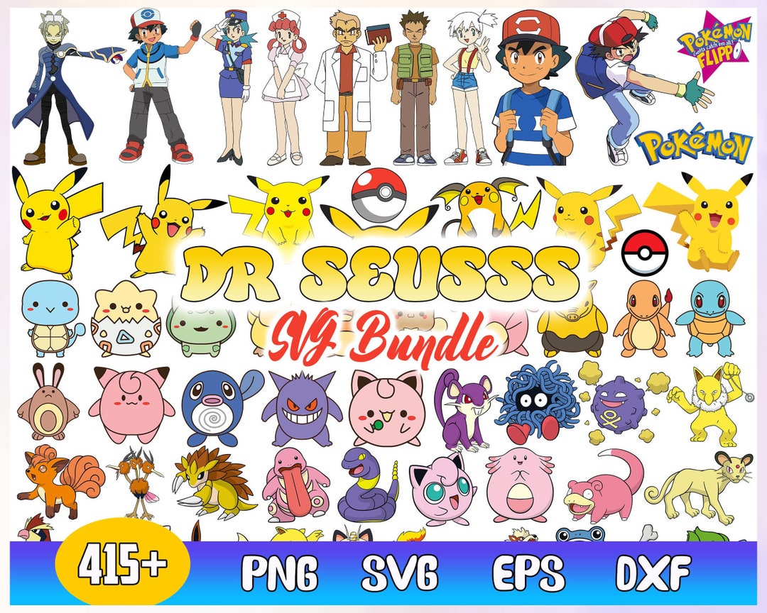 Pokemon Layered Bundle Files, Pokemon Bundle, Pokemon Clipart, Pokemon ...