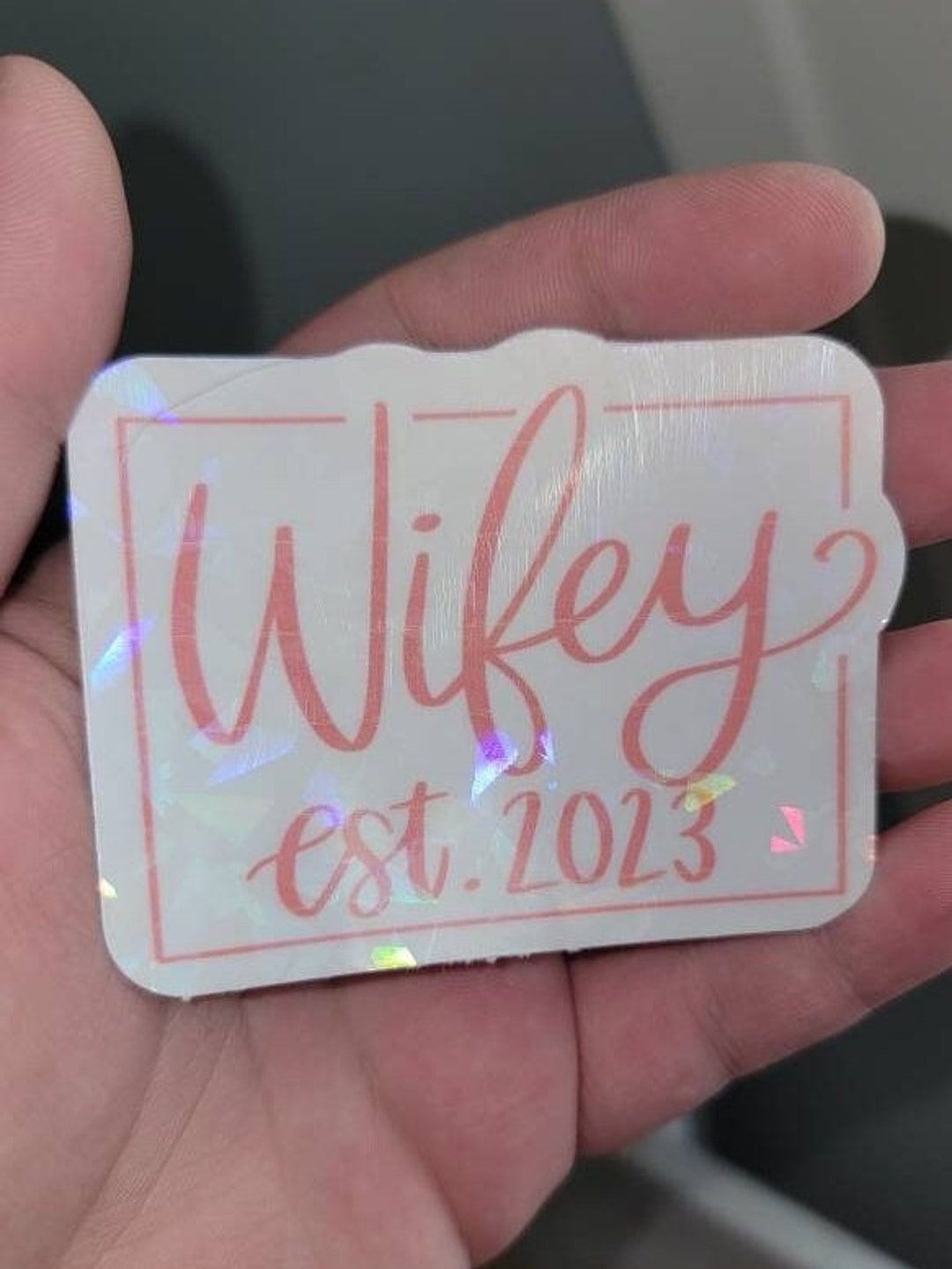 Wifey Est 2023 Glittery Sticker Bride Stickers Wife to Be - Etsy