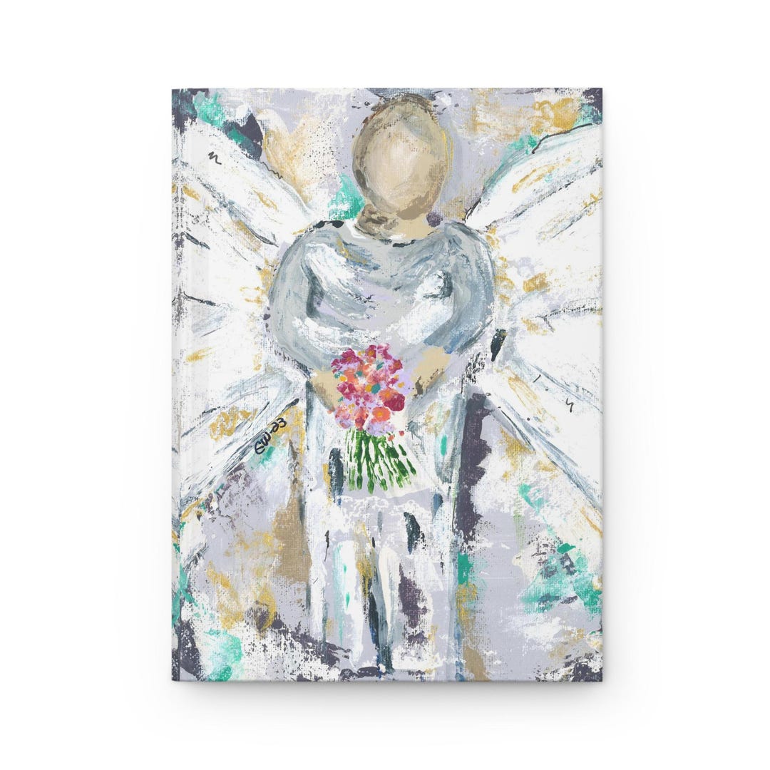 Angel Holding Bouquet Journal, Bible Study Notebook, Spiritual Writing ...