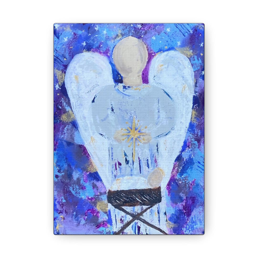 Angel Canvas With Baby Jesus, Angel Acrylic Art, Home Decor Wall ...