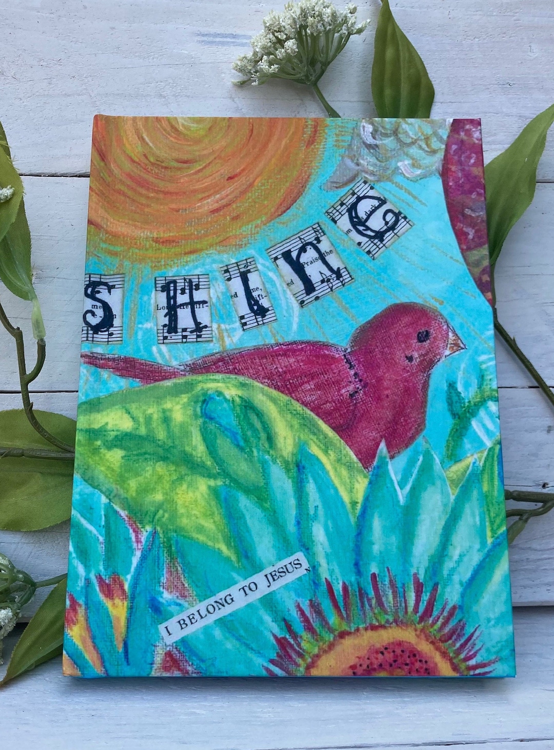 Journal With Cardinal and Flowers, Personal Diary - Etsy