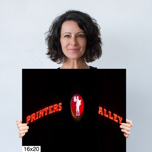 Printer's Alley Sign Nashville City Photography Metal Print Wall Art ...