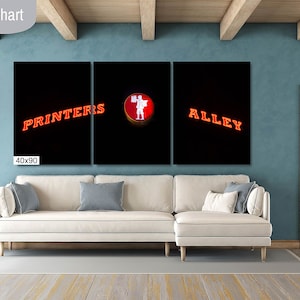 Printer's Alley Sign Nashville City Photography Metal Print Wall Art ...