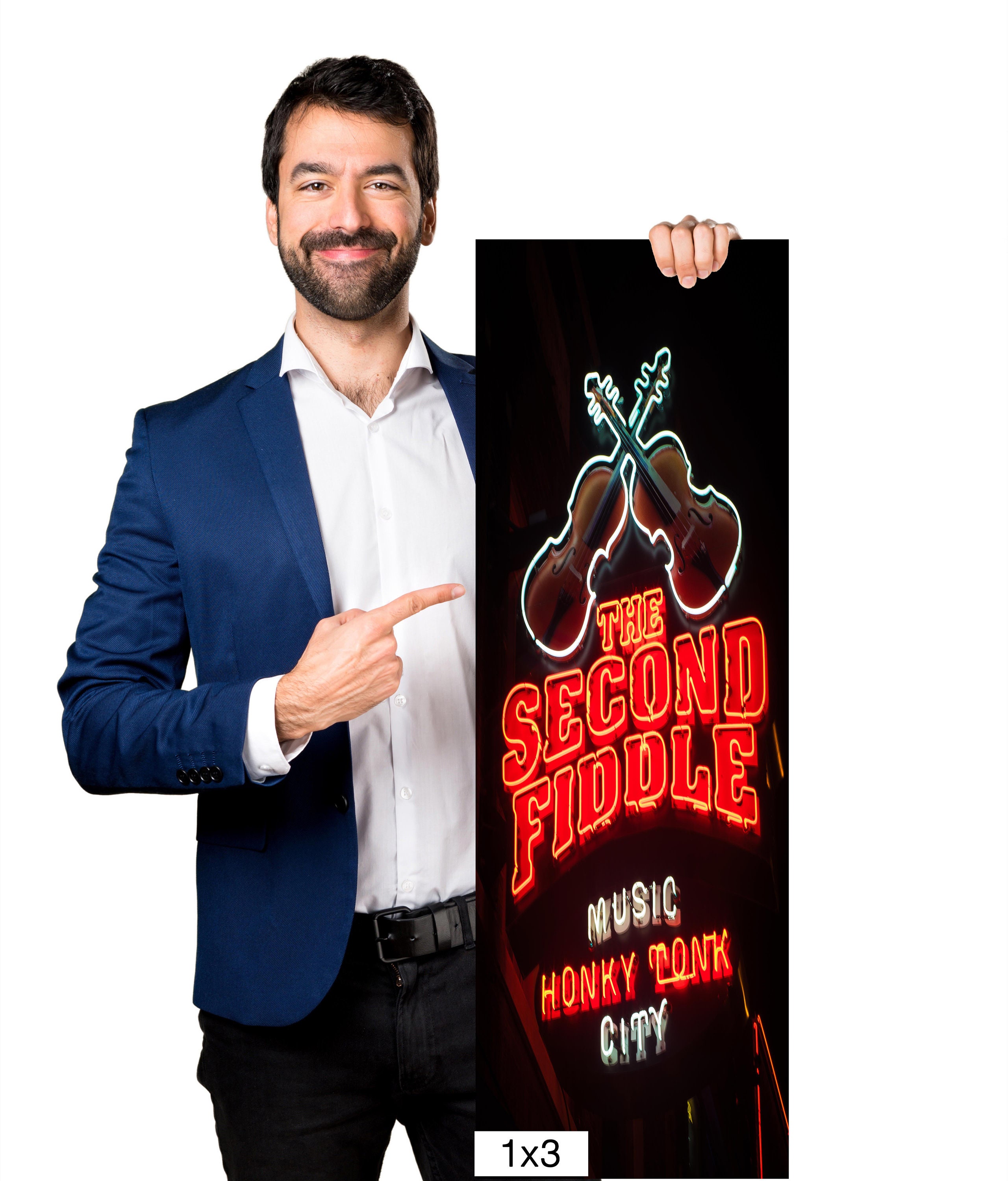 Honky Tonk Sign Second Fiddle Nashville City Photography Metal Print ...