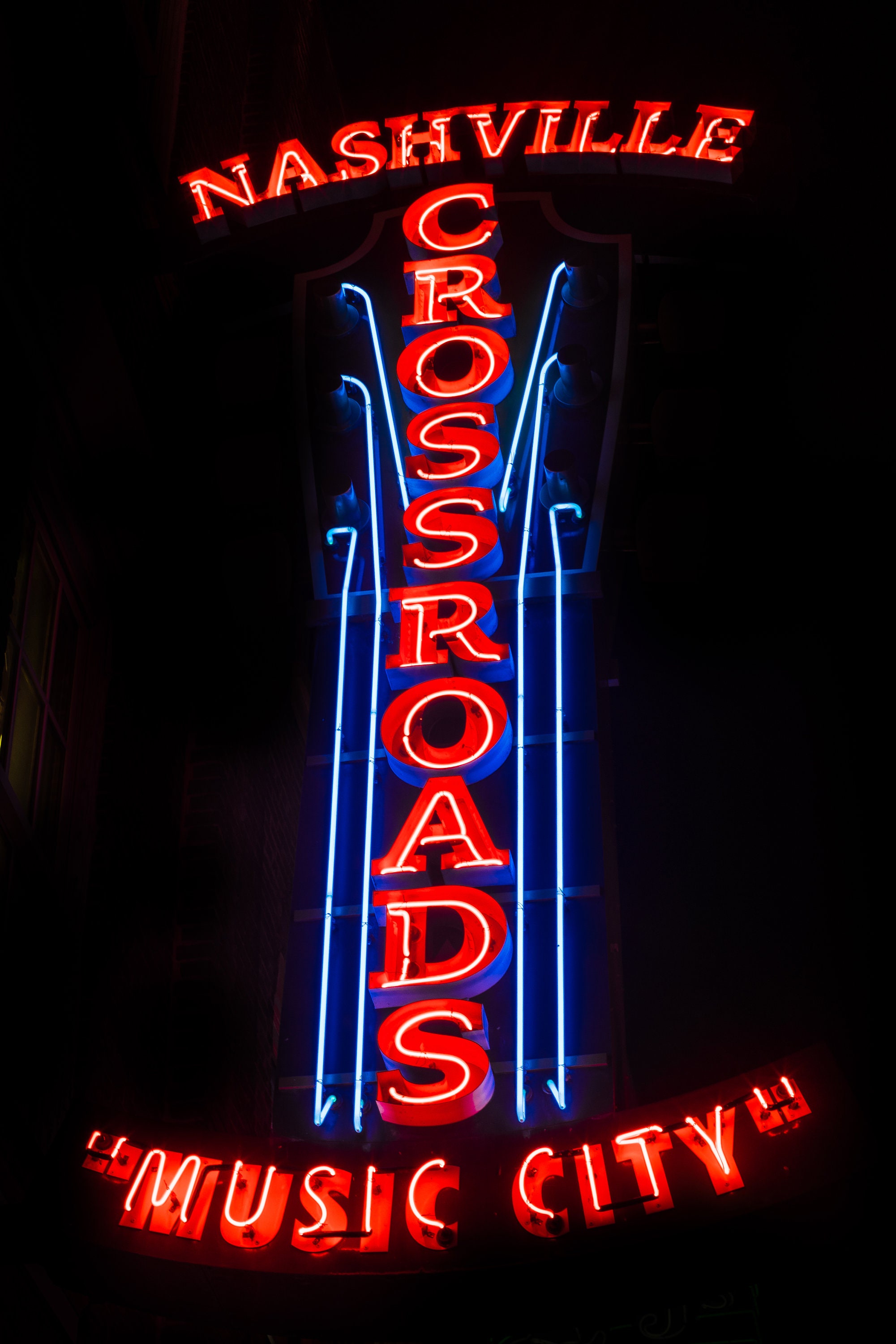Honky Tonk Sign Crossroads Nashville City Photography Metal Print Wall ...