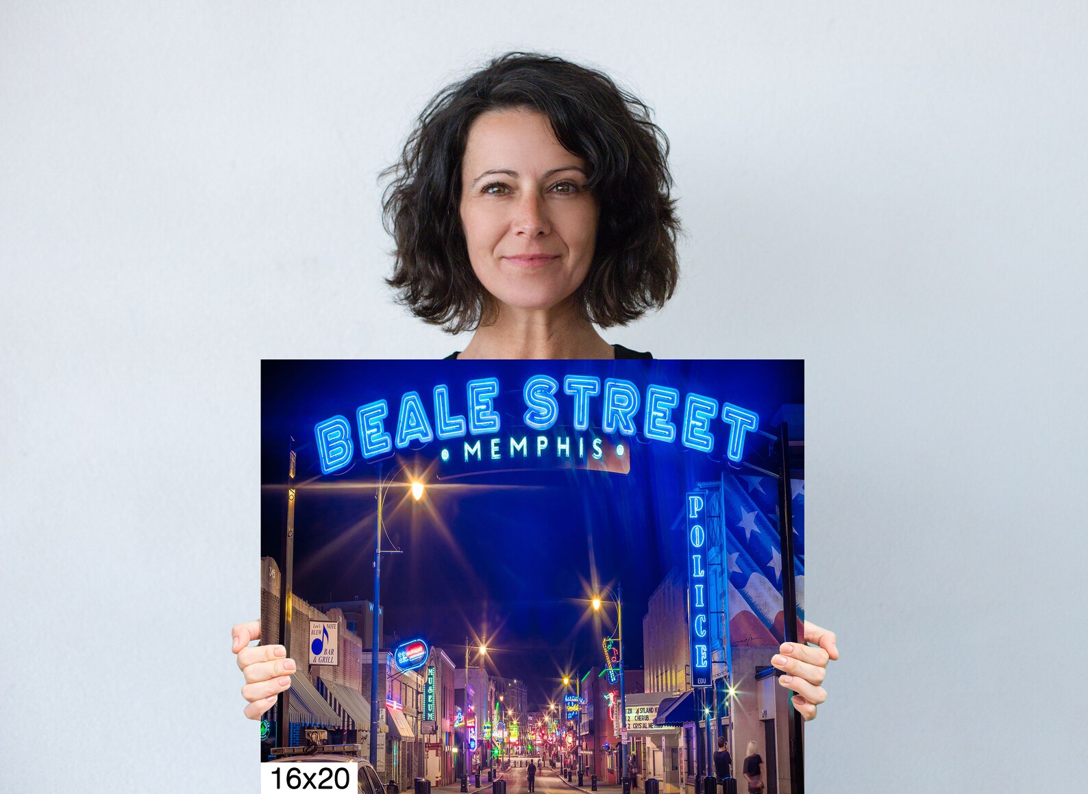 Beale Street Blue Memphis Tennessee City Photography Metal Print Wall ...