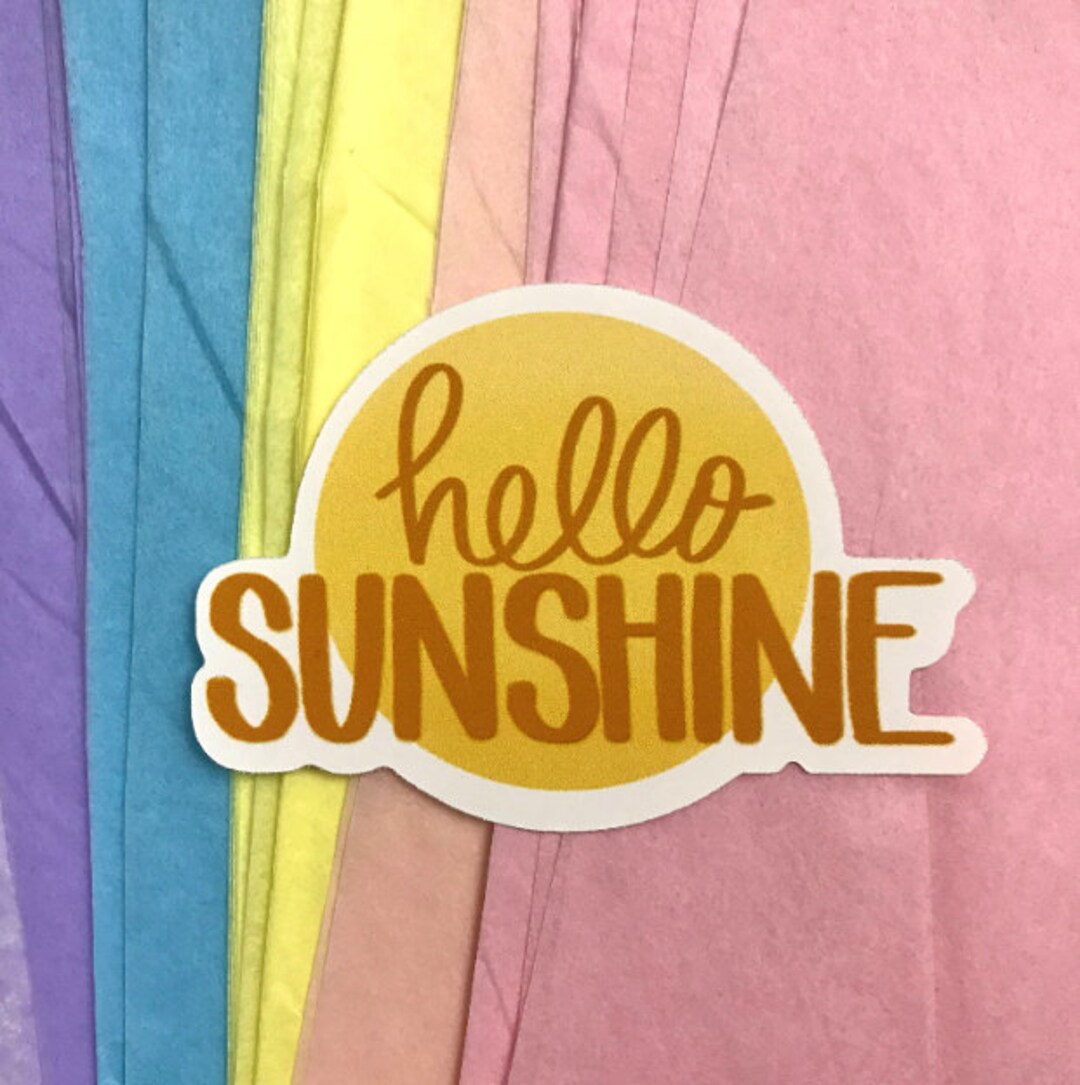 Hello Sunshine Sticker - Etsy
