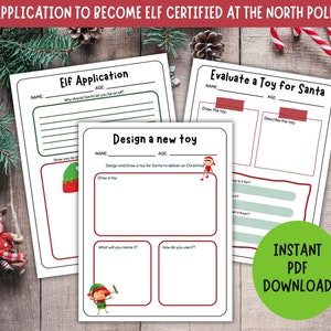 Elf Christmas Activities, Elf Certificate, Elf Application for the ...