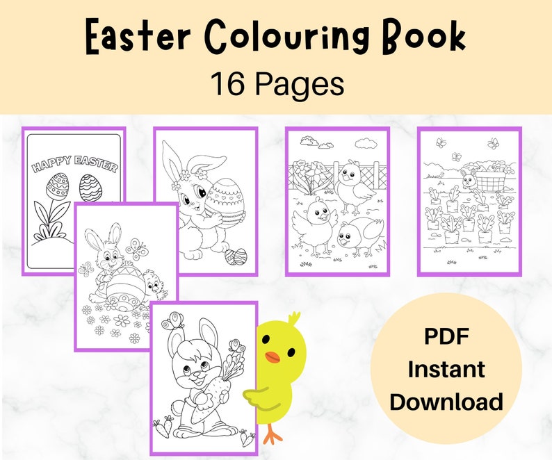 Printable Easter Colouring Pages for Toddler & Preschoolers Colouring ...