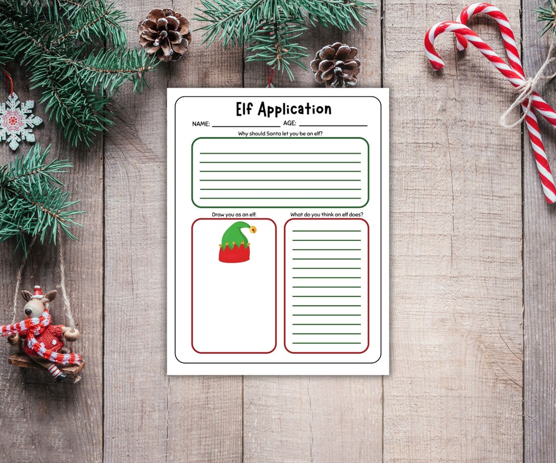 Elf Christmas Activities, Elf Certificate, Elf Application for the ...