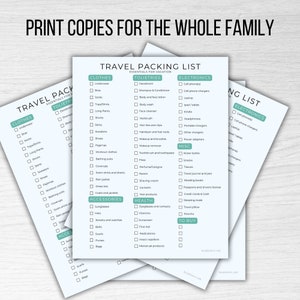 Ultimate Travel Packing List PDF: Essentials for Travel instant ...
