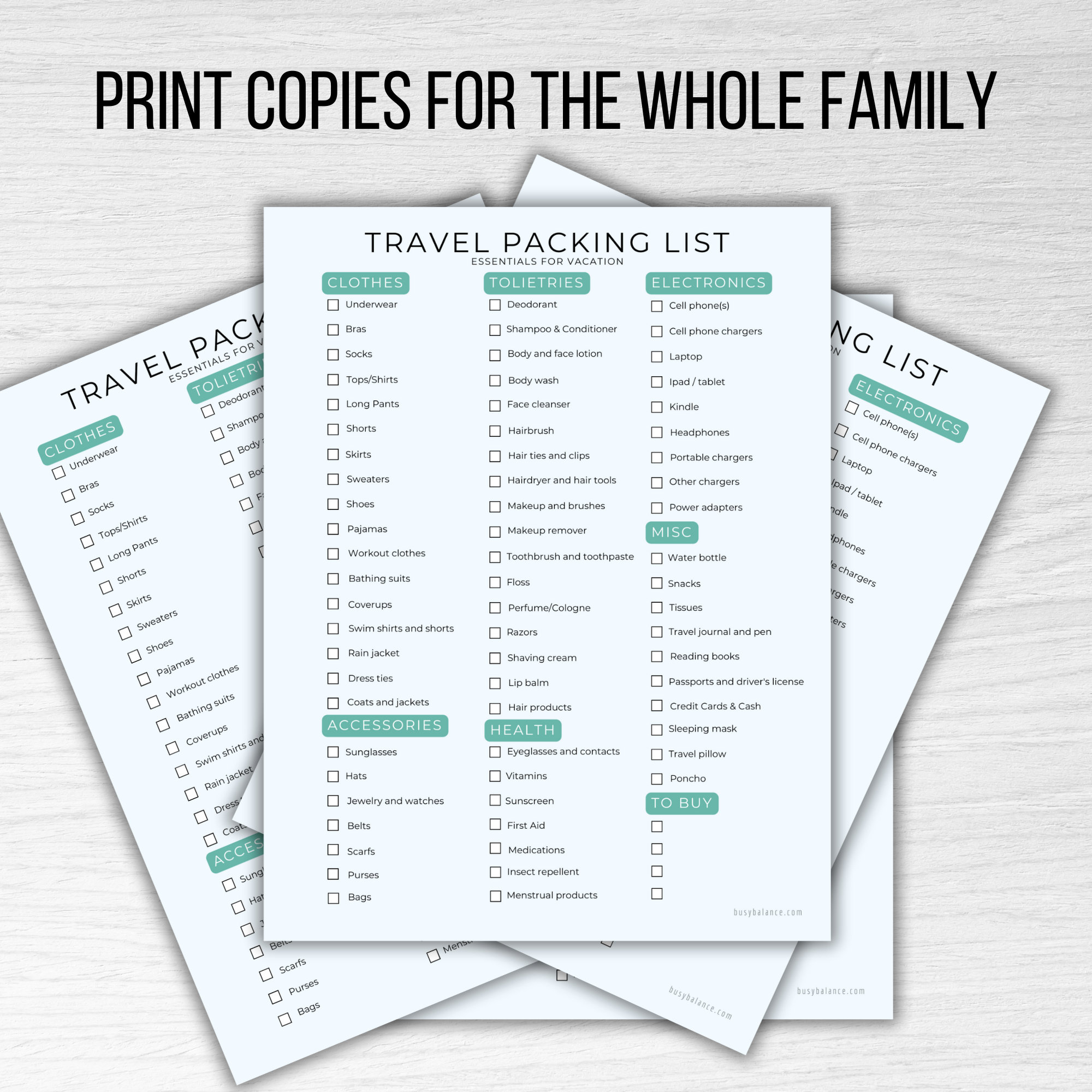 Ultimate Travel Packing List PDF: Essentials for Travel instant ...
