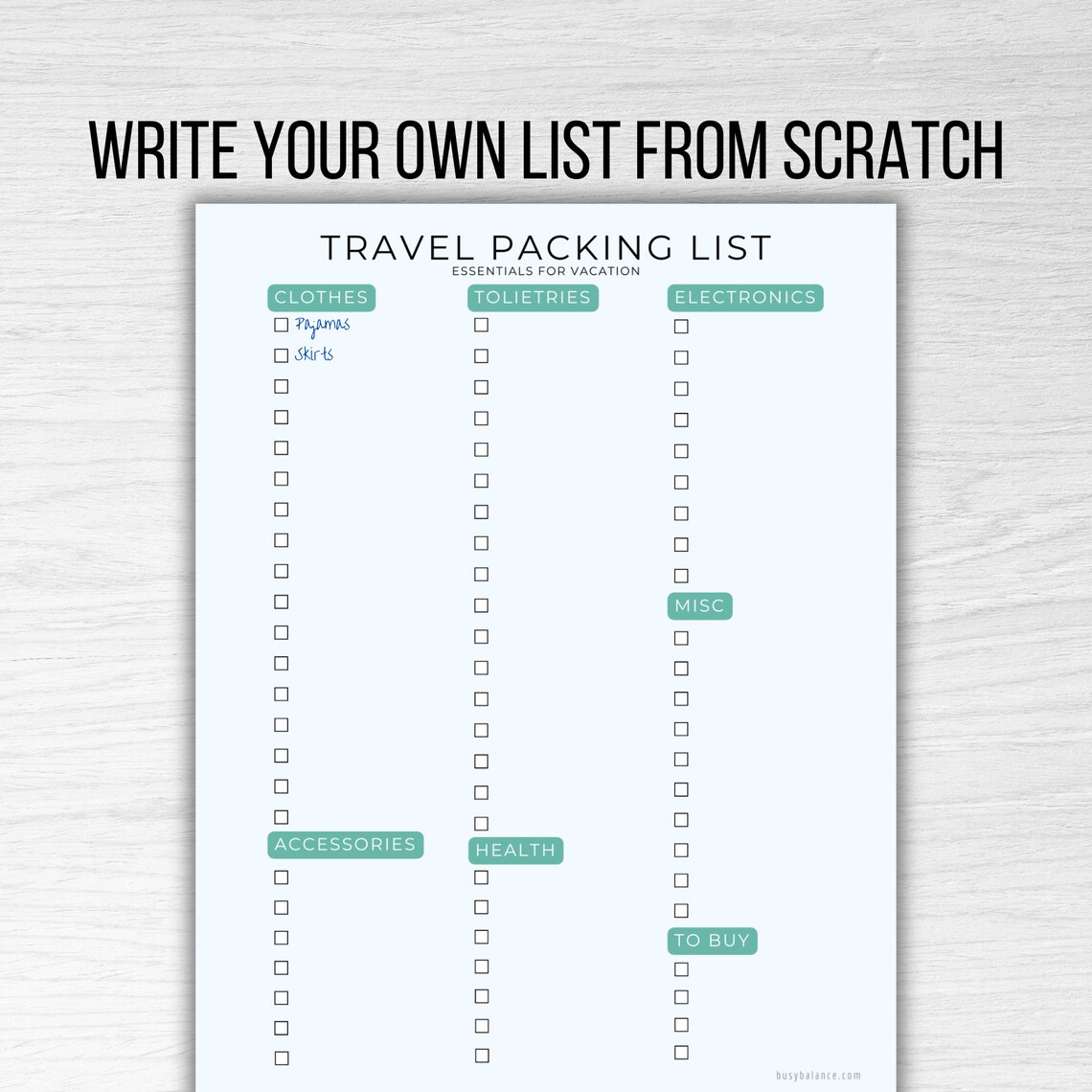 Ultimate Travel Packing List PDF: Essentials for Travel instant ...
