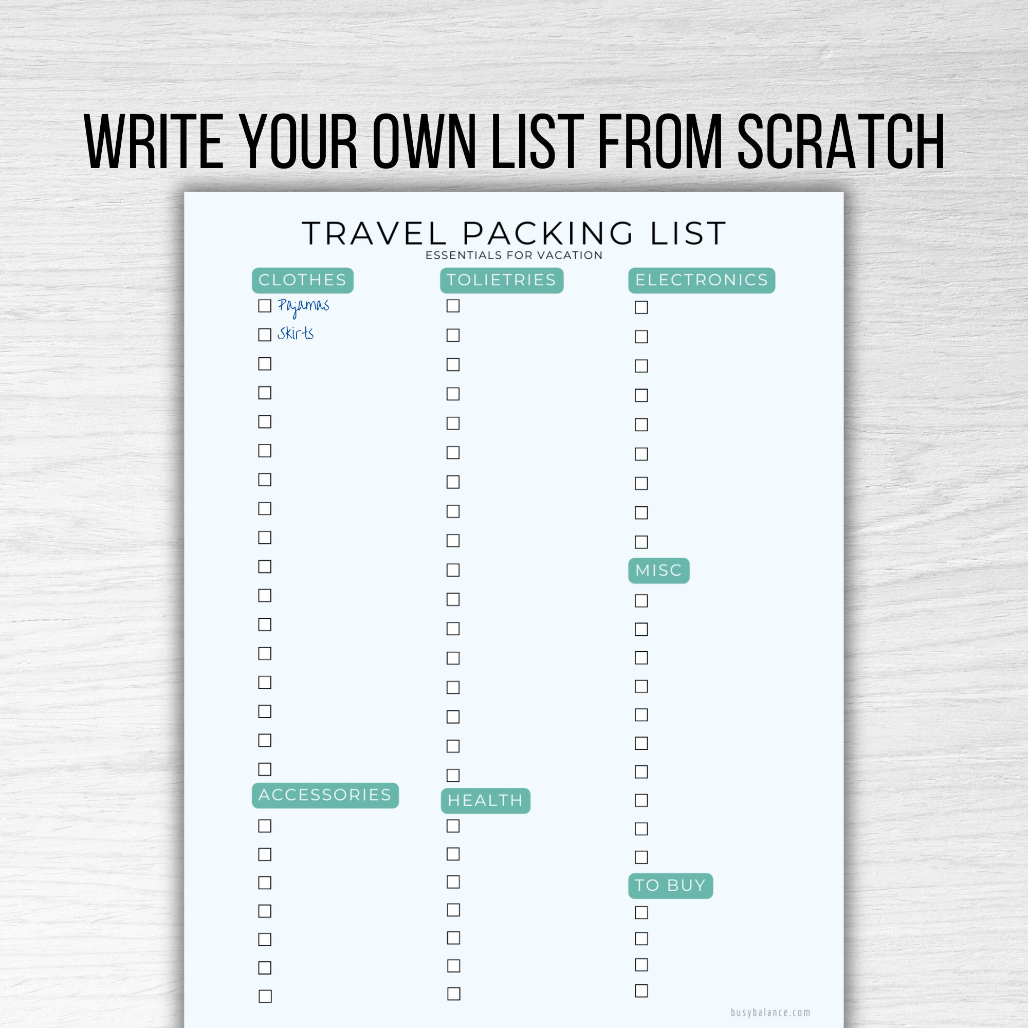 Ultimate Travel Packing List PDF: Essentials for Travel instant ...