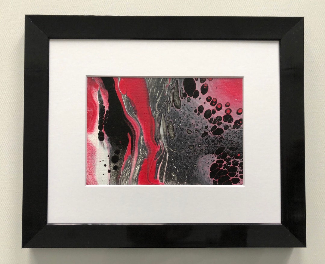 Red Art, Original Art, Wall Art, Red and Black Art, Acrylic Painting ...