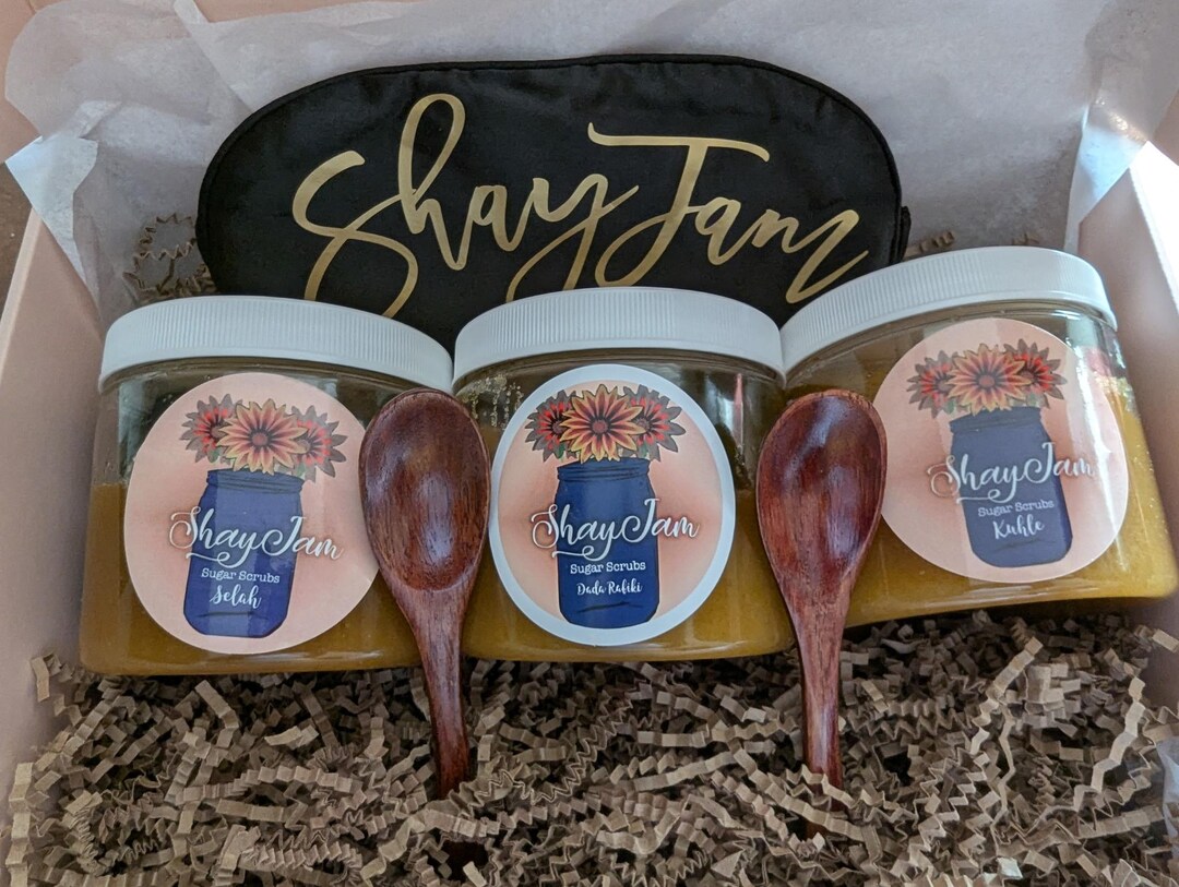 Jaalala LUX Box: Handcrafted Sugar Scrubs, Satin Sleep Mask, Spa Gift ...