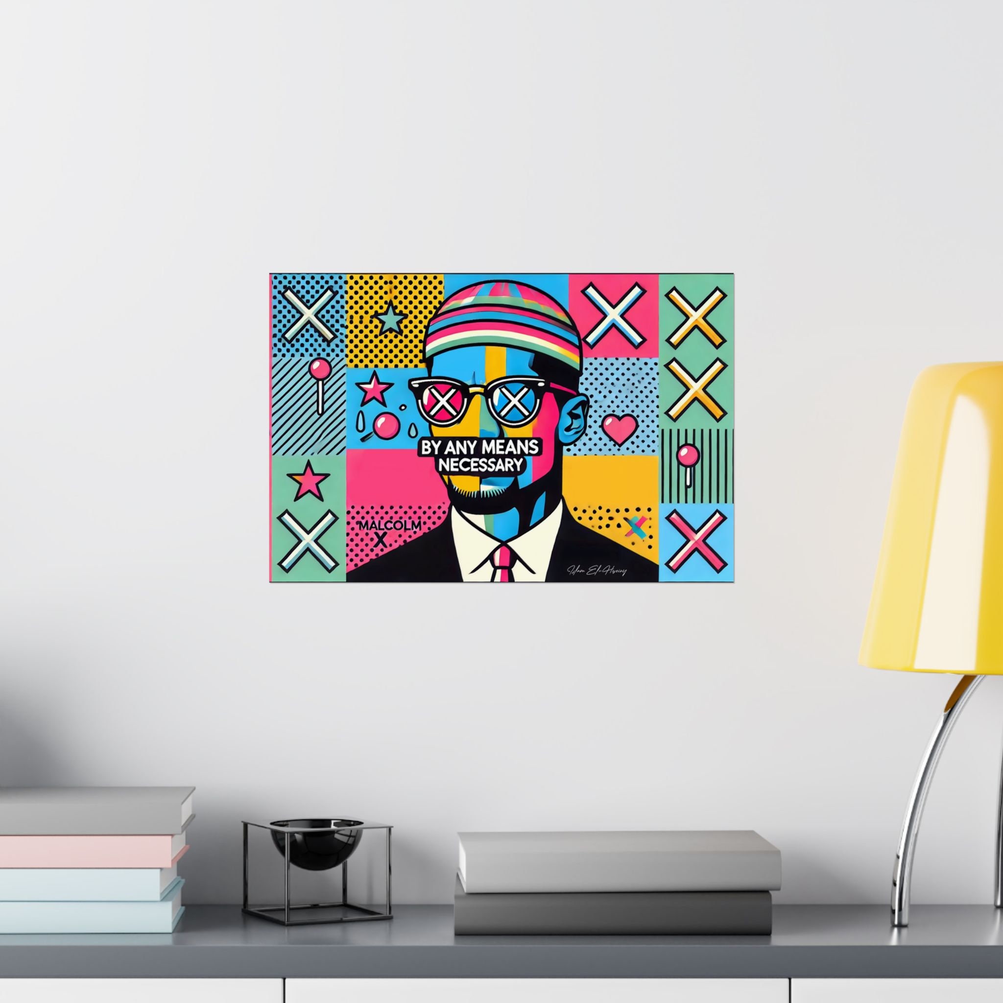 Malcolm X Pop Art by Any Means Necessary - Etsy
