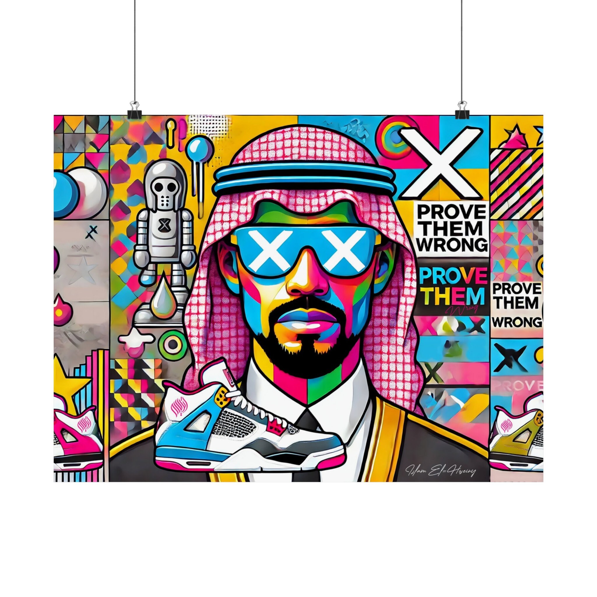 Malcolm X Arab Pop Art Athari Wear Sneaker Poster - Etsy