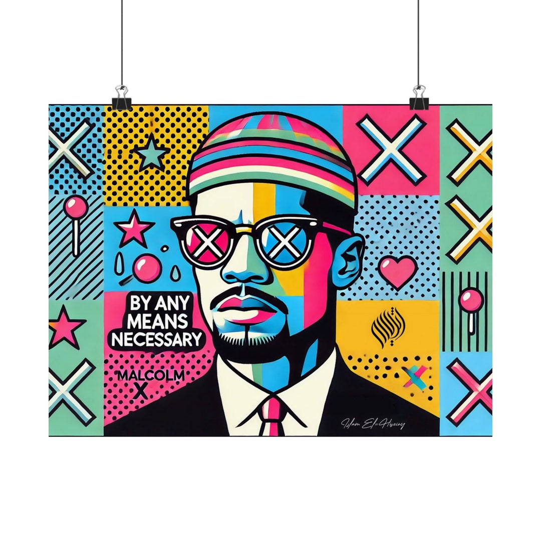 Malcolm X Pop Art Poster - Etsy