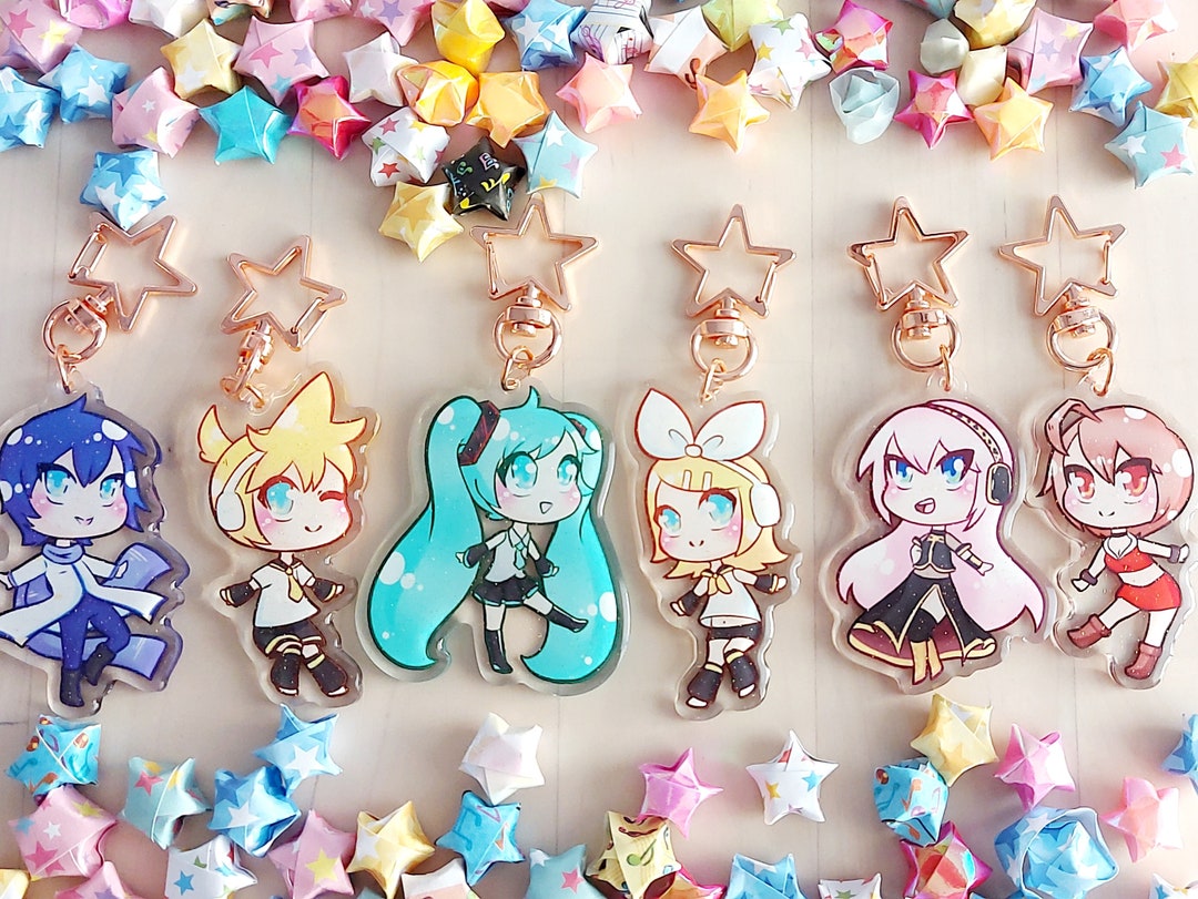 Vocaloid Glitter Acrylic Double Sided Keychains/ Charms - Etsy