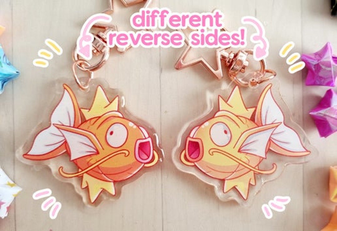 Magikarp & Shiny Magikarp Double-sided Glitter Acrylic Keychain! - Etsy