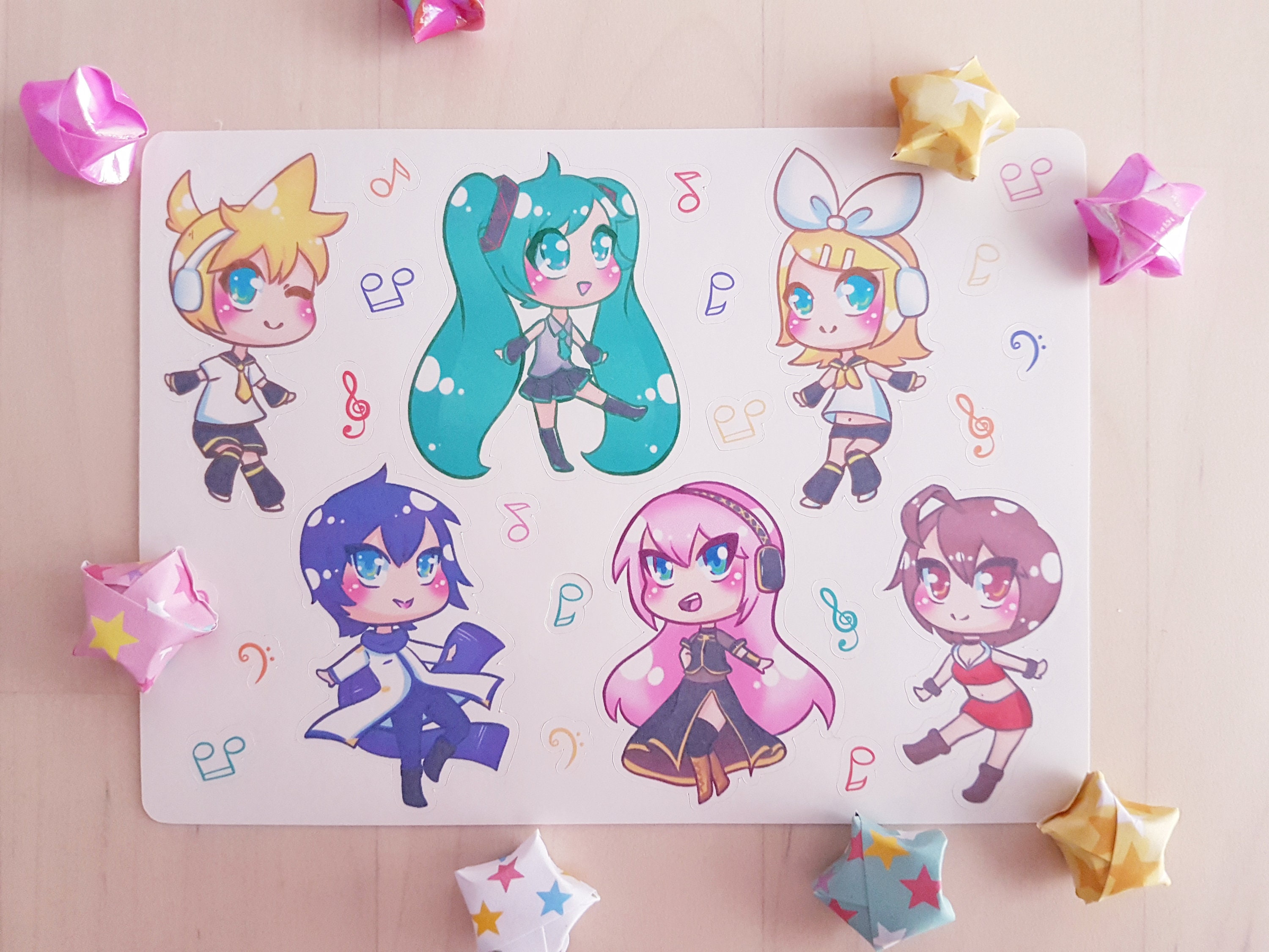 Vocaloid Stickers Miku Rin Len Kaito Luka Meiko - Etsy Australia