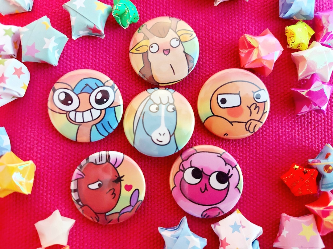 Centaur Friends Face Buttons - 25mm Mini Badges or Magnets - Etsy