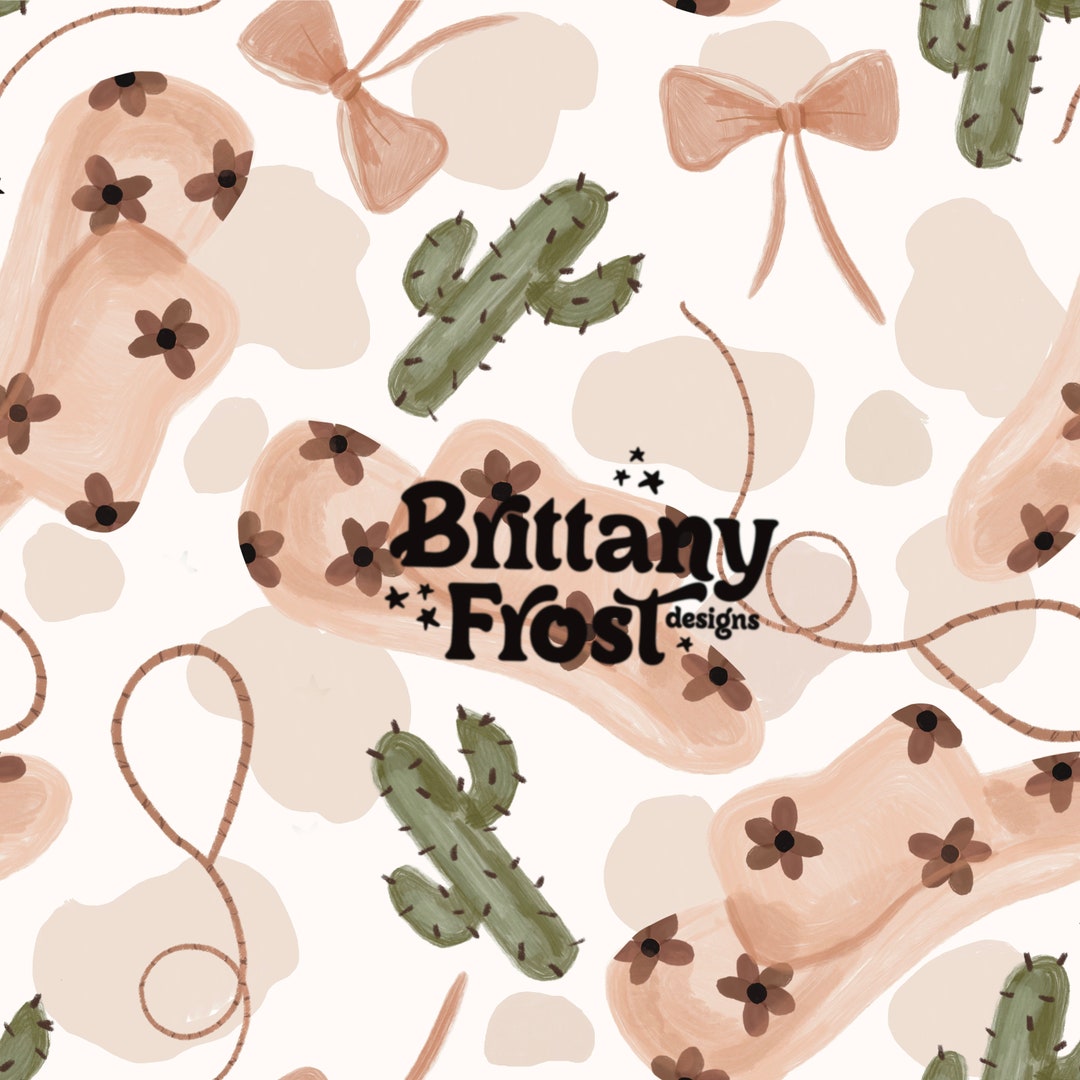 Western Surface Pattern, Cowgirl Seamless File - Etsy
