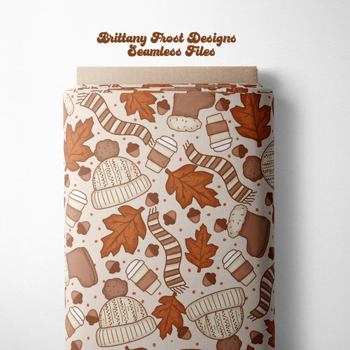 Fall Vibes Seamless File - Etsy