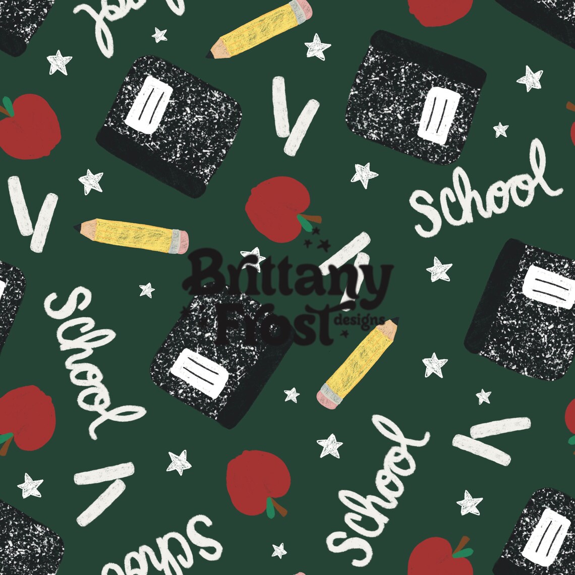 Back to School Seamless File, Chalk Board Surface Pattern - Etsy