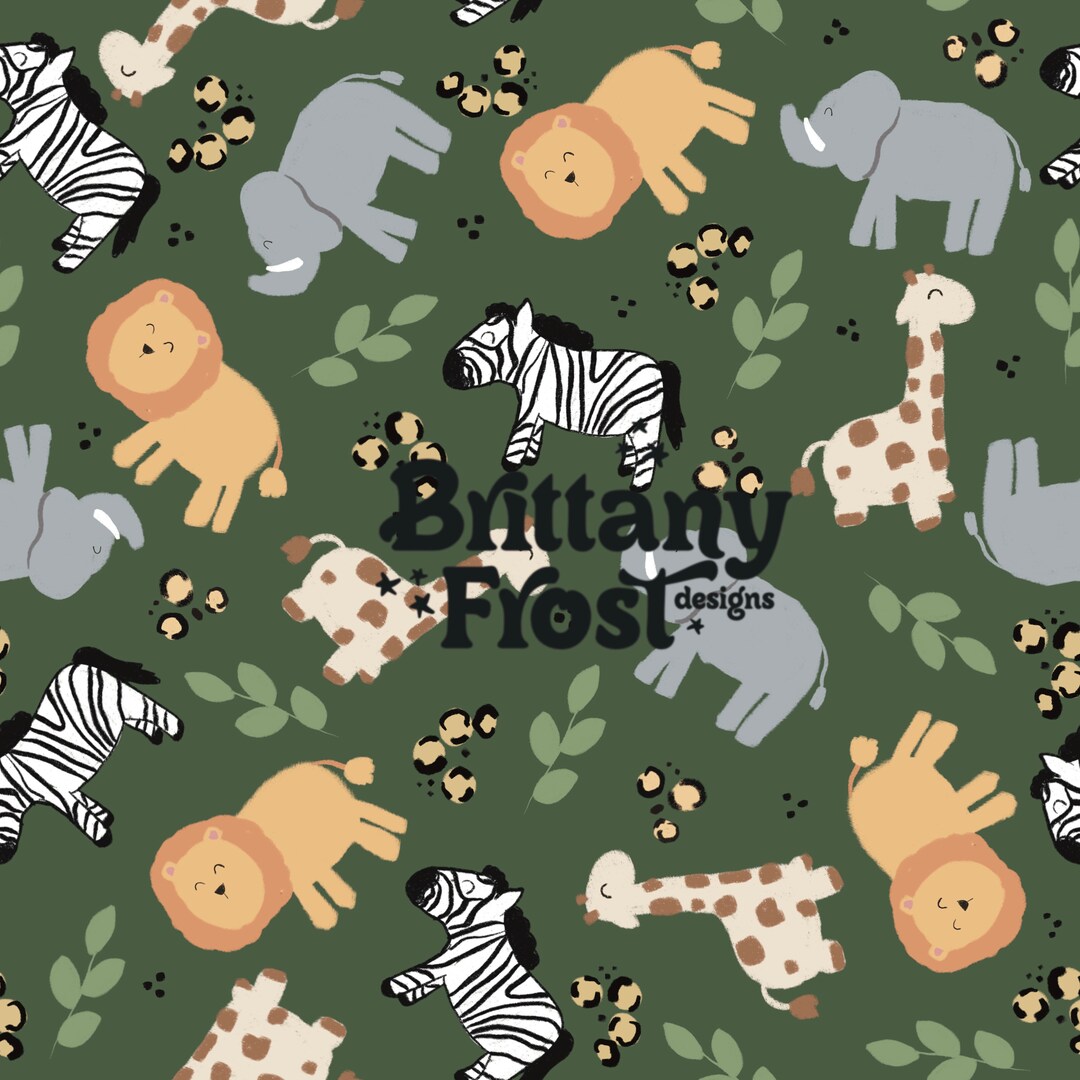Zoo Animals Seamless File, Zoo Surface Pattern - Etsy
