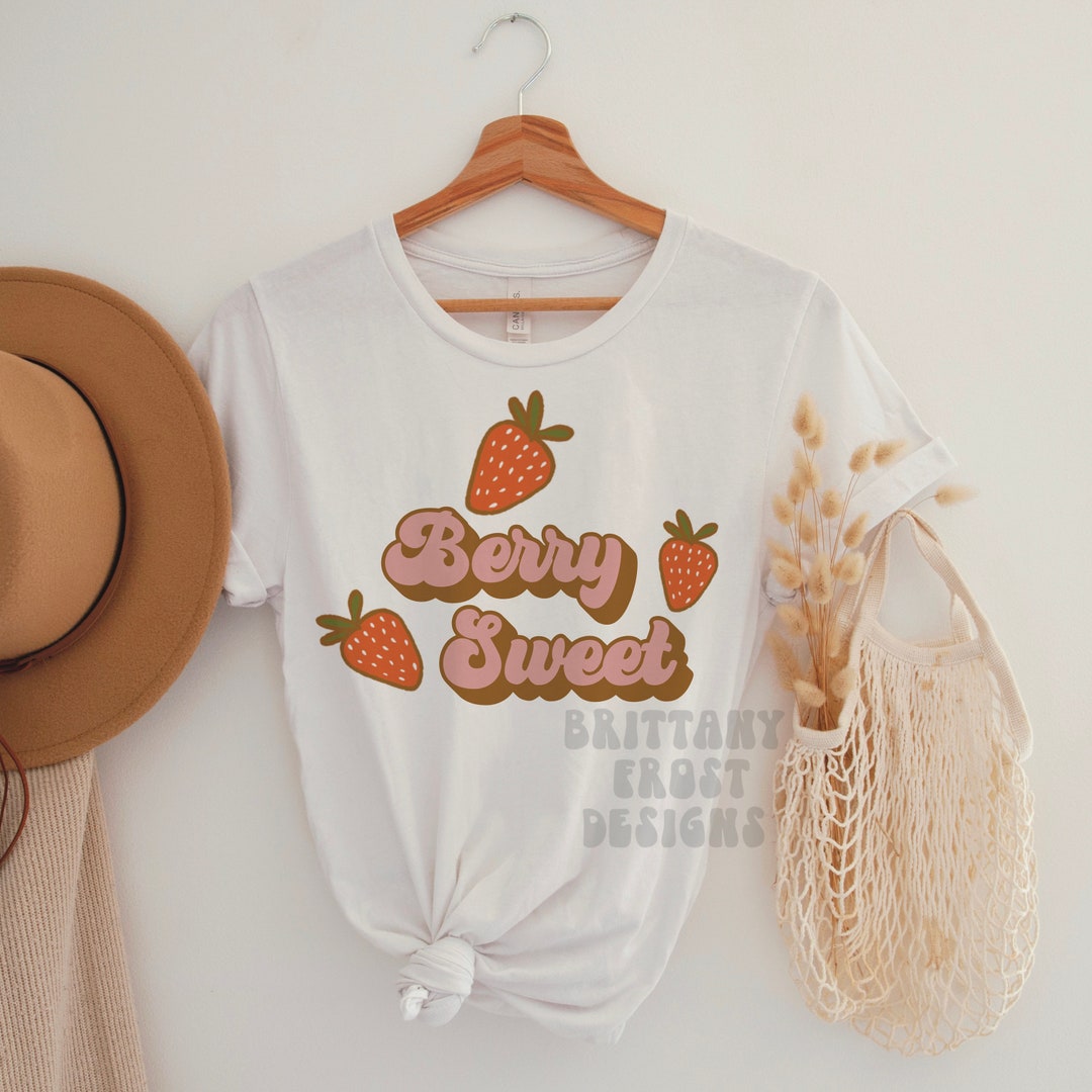 Berry Sweet T-shirt Design, Groovy Strawberry Sublimation PNG File - Etsy
