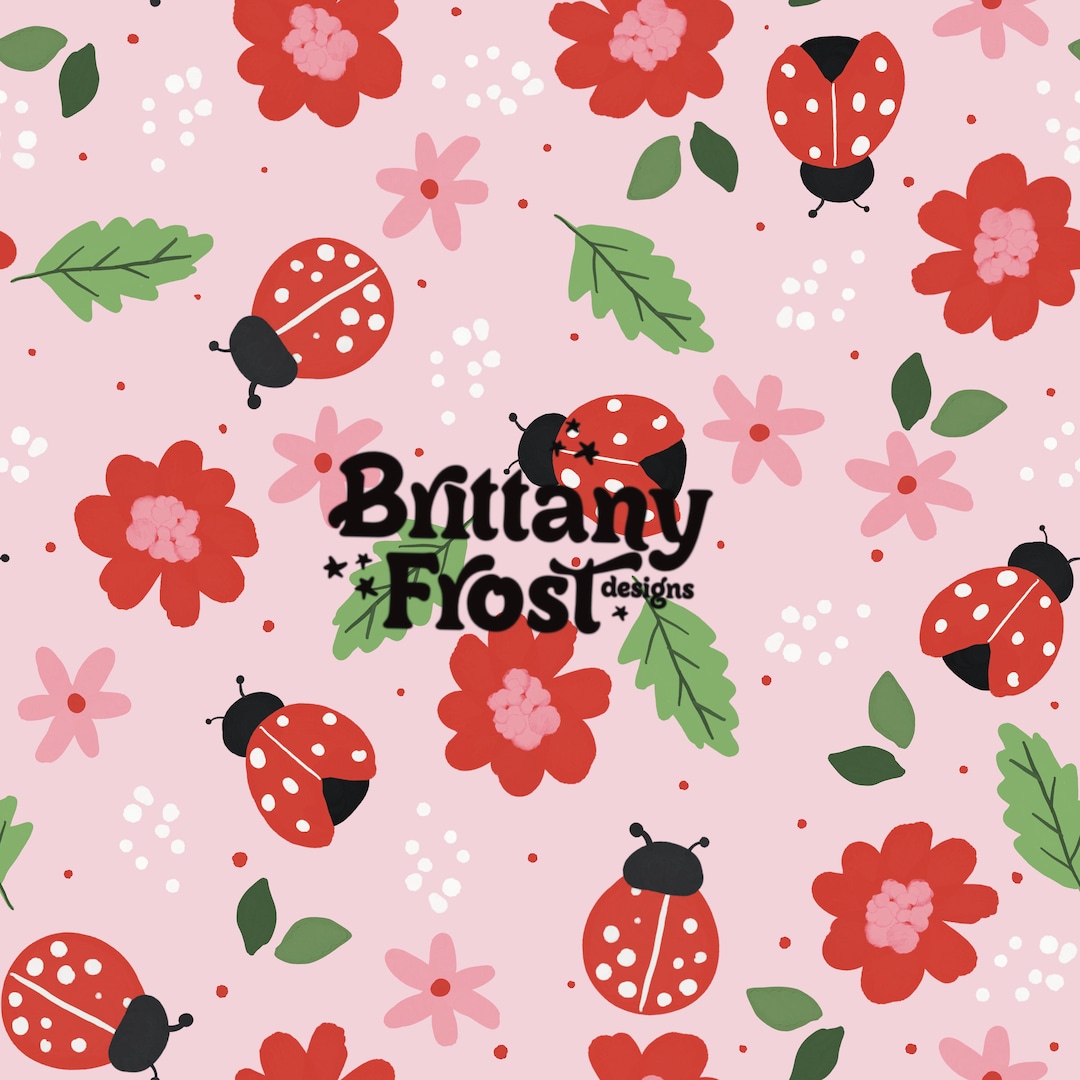 Lady Bug Seamless File, Spring Lady Bug Surface Pattern - Etsy