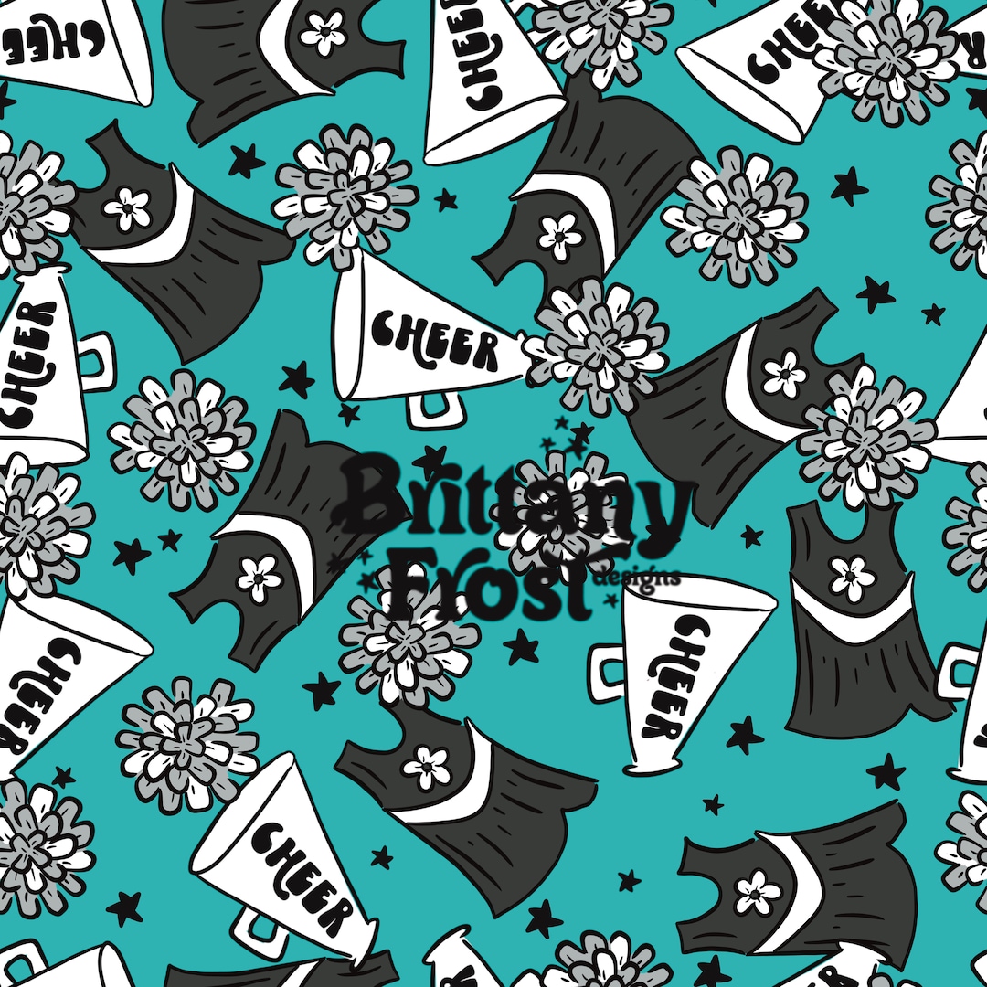 Cheerleading Seamless File, Cheer Surface Pattern - Etsy