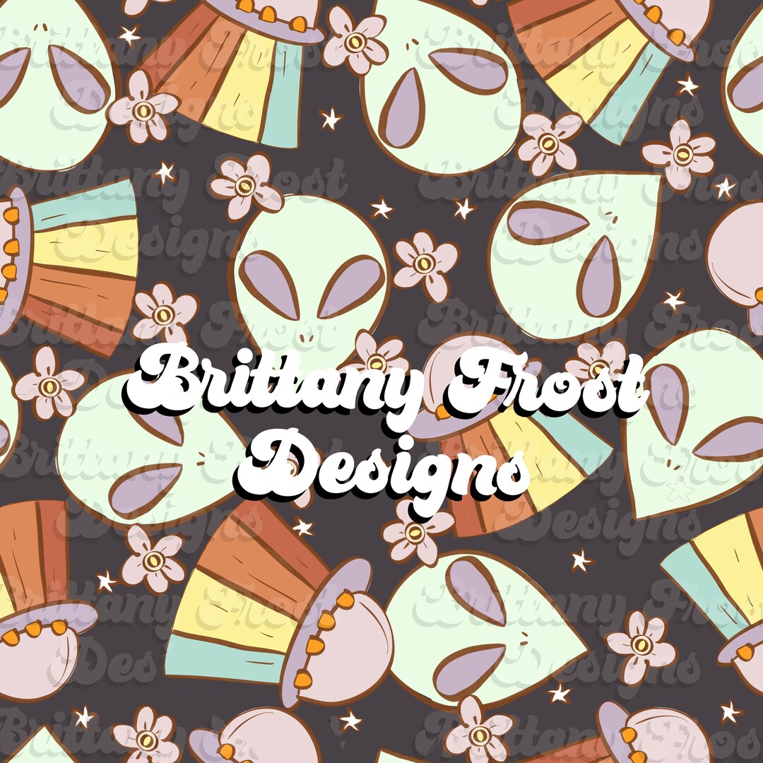 Girly Aliens Seamless File - Etsy