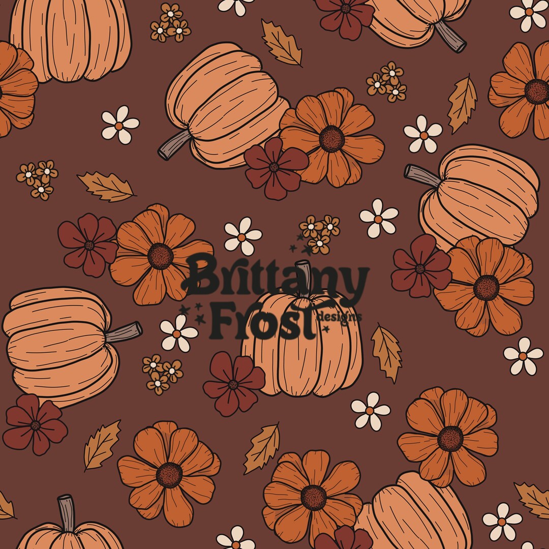 Autumn Floral Seamless File, Fall Surface Pattern - Etsy