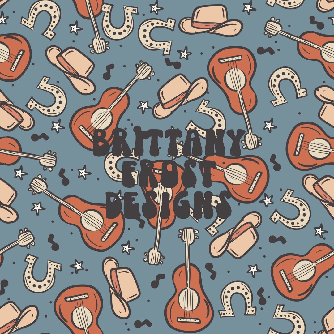 Country Western Music Seamless File - Etsy