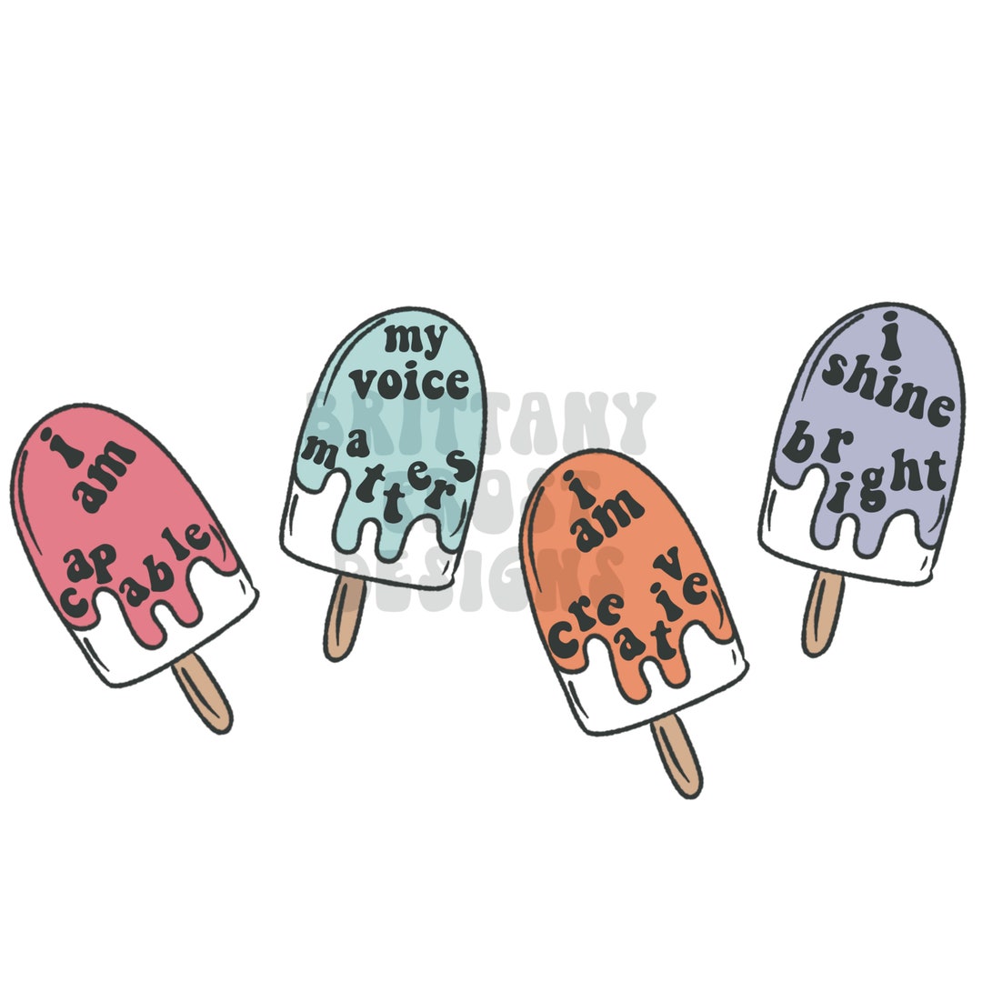 Retro Popsicle Positive Affirmation PNG Sublimation, T-shirt Design ...