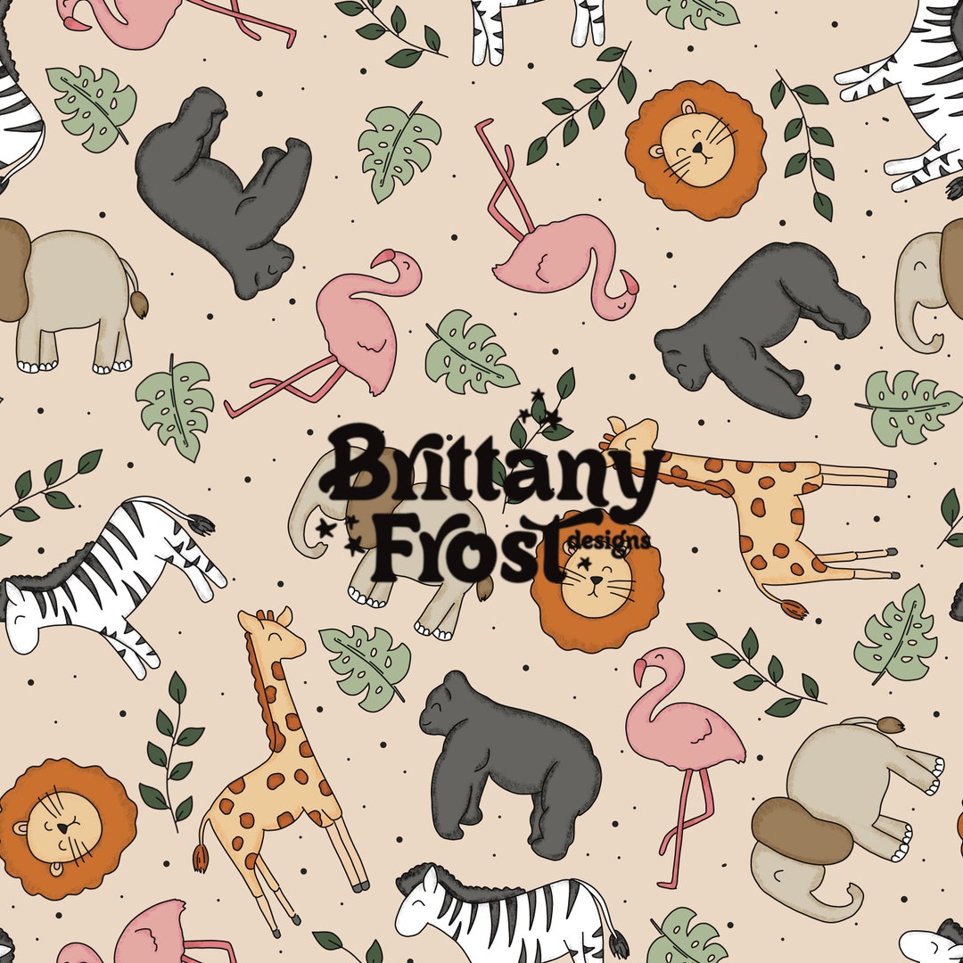 Zoo Animals Seamless File, Zoo Surface Pattern - Etsy