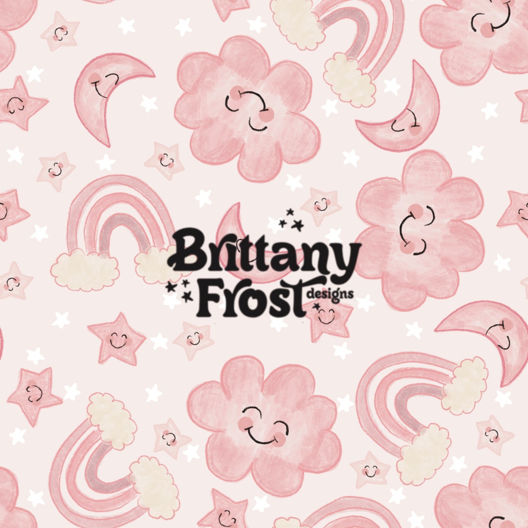 Boho Goodnight Moon Seamless File, Boho Night Surface Pattern - Etsy