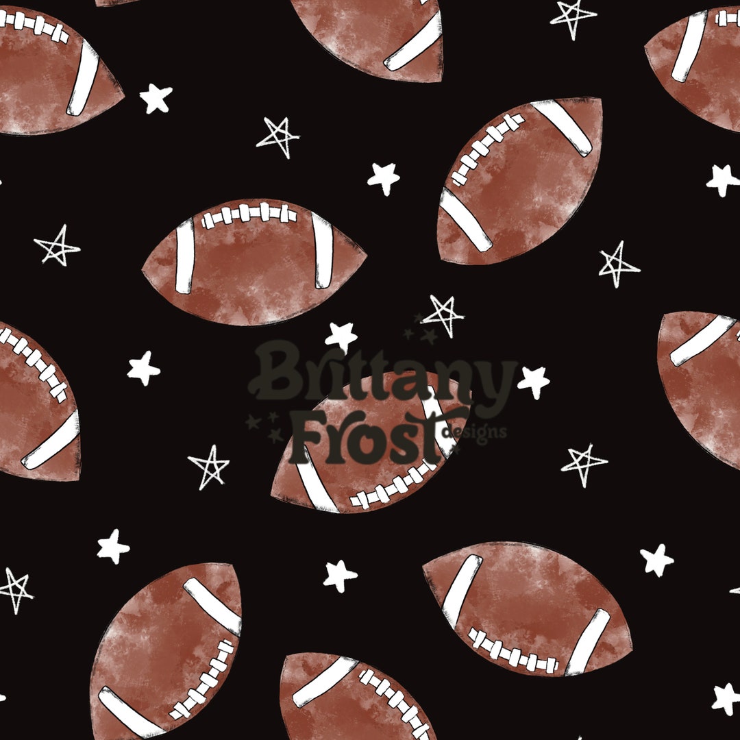 Watercolor Football Black Seamless File, Football Surface Pattern - Etsy