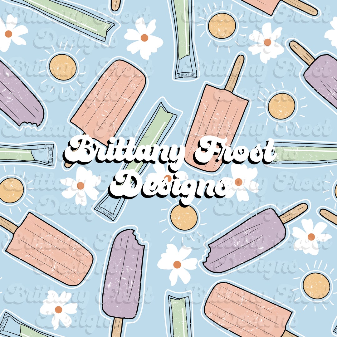 Summer Popsicles Seamless File - Etsy