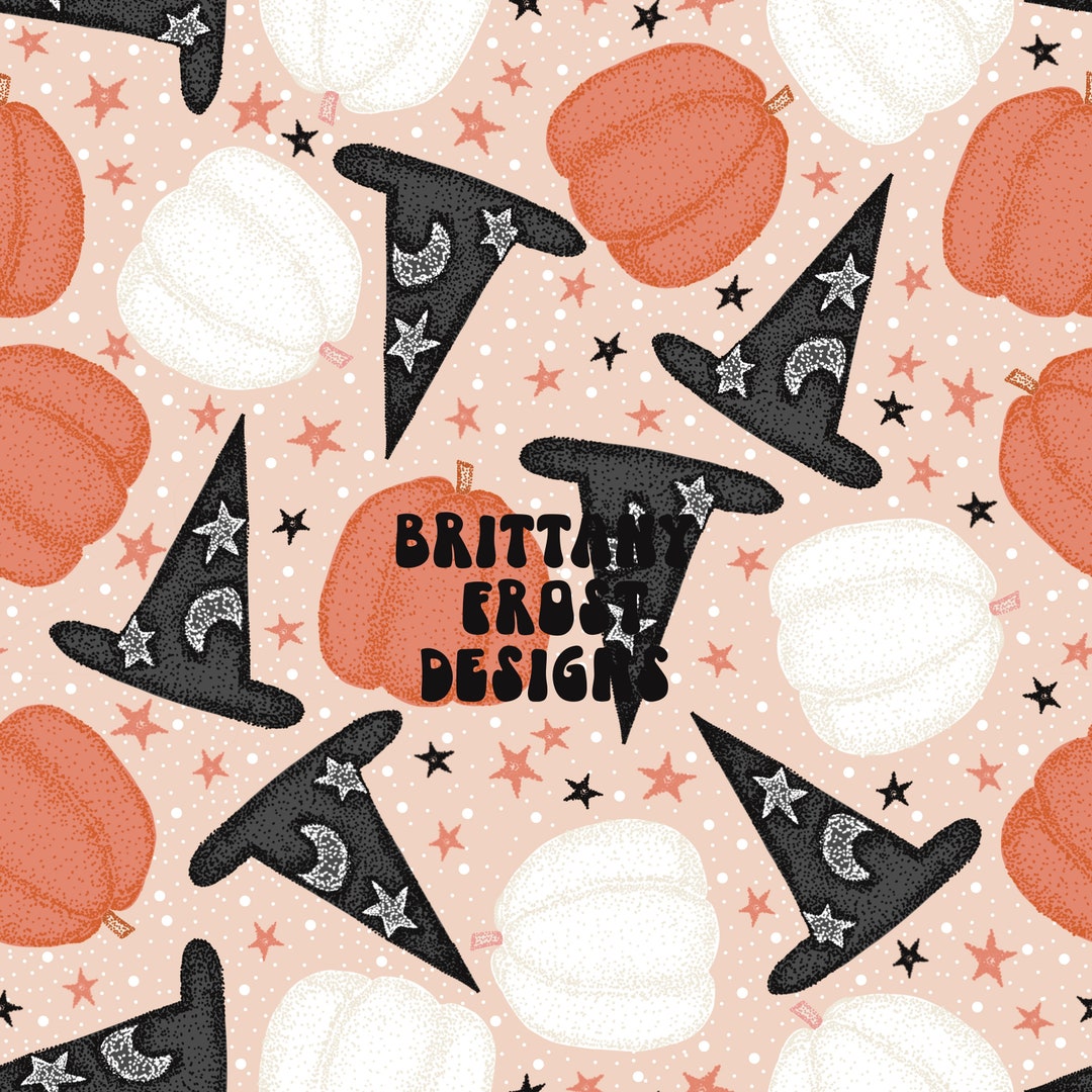 Autumn Witch Seamless File, Halloween Surface Pattern - Etsy