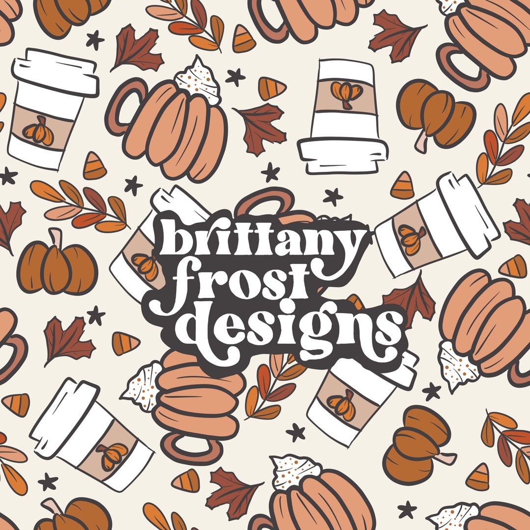 Pumpkin Spice Seamless File - Etsy