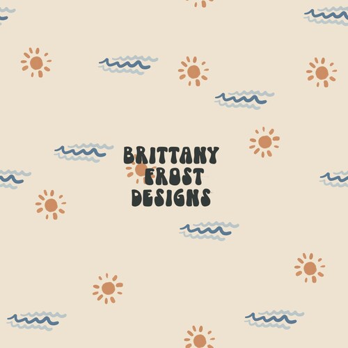 Boho Beach Seamless Pattern for Summer Boho Beachy Seamless - Etsy