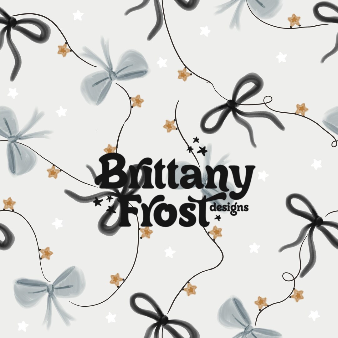 New Year Bow String Lights Seamless File, New Years Seamless Pattern - Etsy