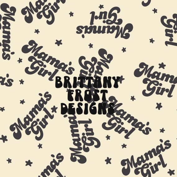 Retro Mamas Girl Seamless File Valentines Seamless Pattern - Etsy