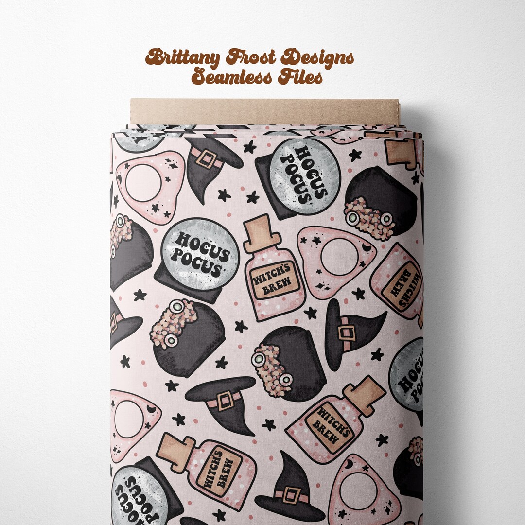 Hocus Pocus Witch Seamless File - Etsy