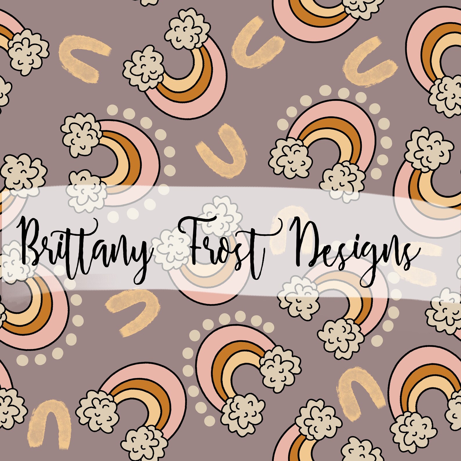 Muted Rainbow Seamless File - Etsy